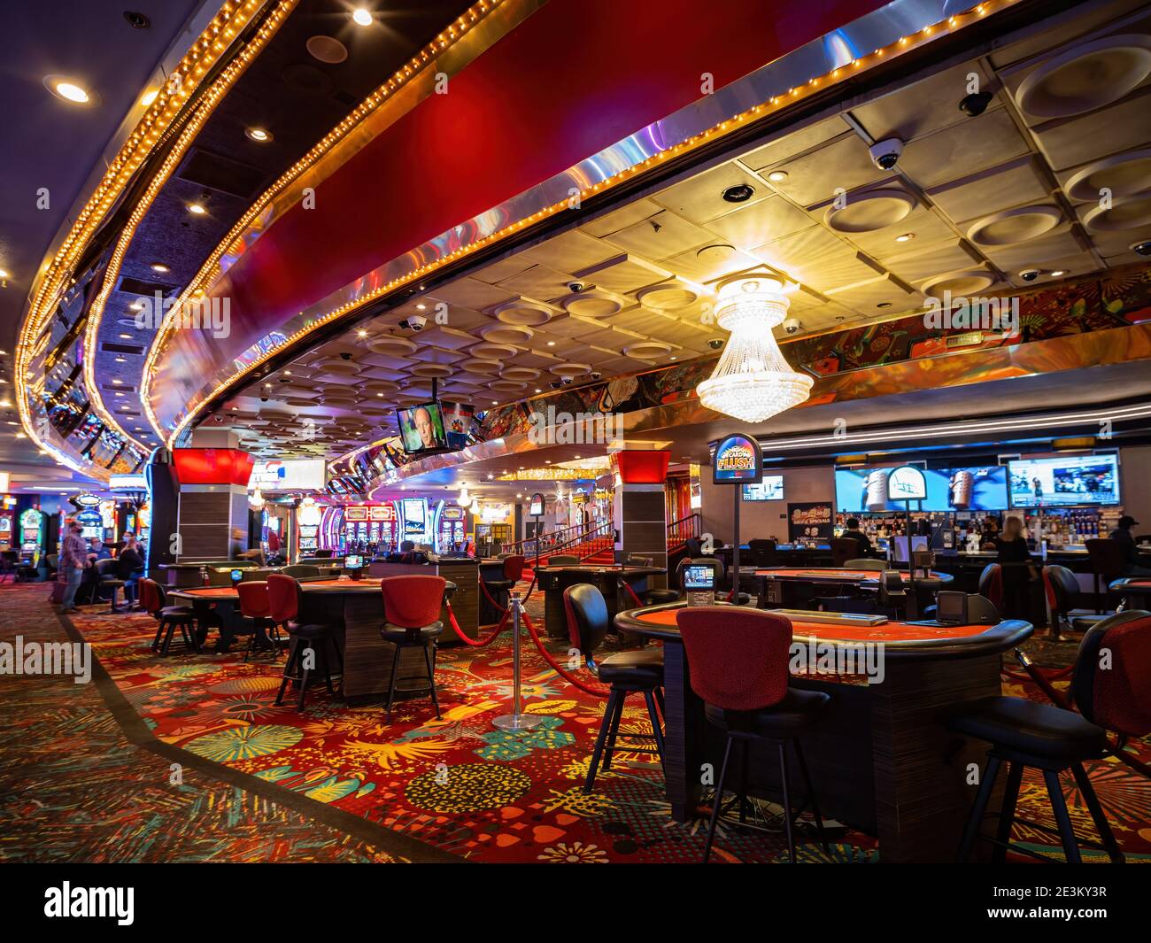 Las Vegas, JAN 12, 2021 - Interior view of the Plaza Hotel and Casino ...