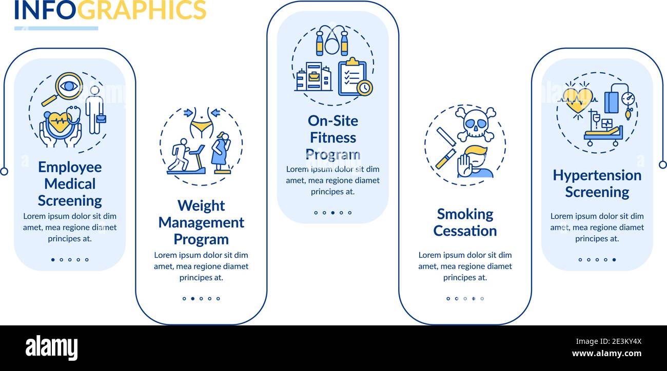 Workspace wellness programs vector infographic template Stock Vector ...