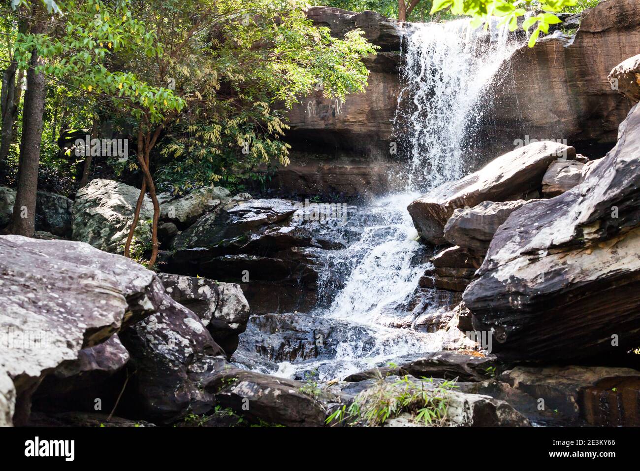 Tropical waterfall in rain forest ,Nature Stock Photo - Alamy
