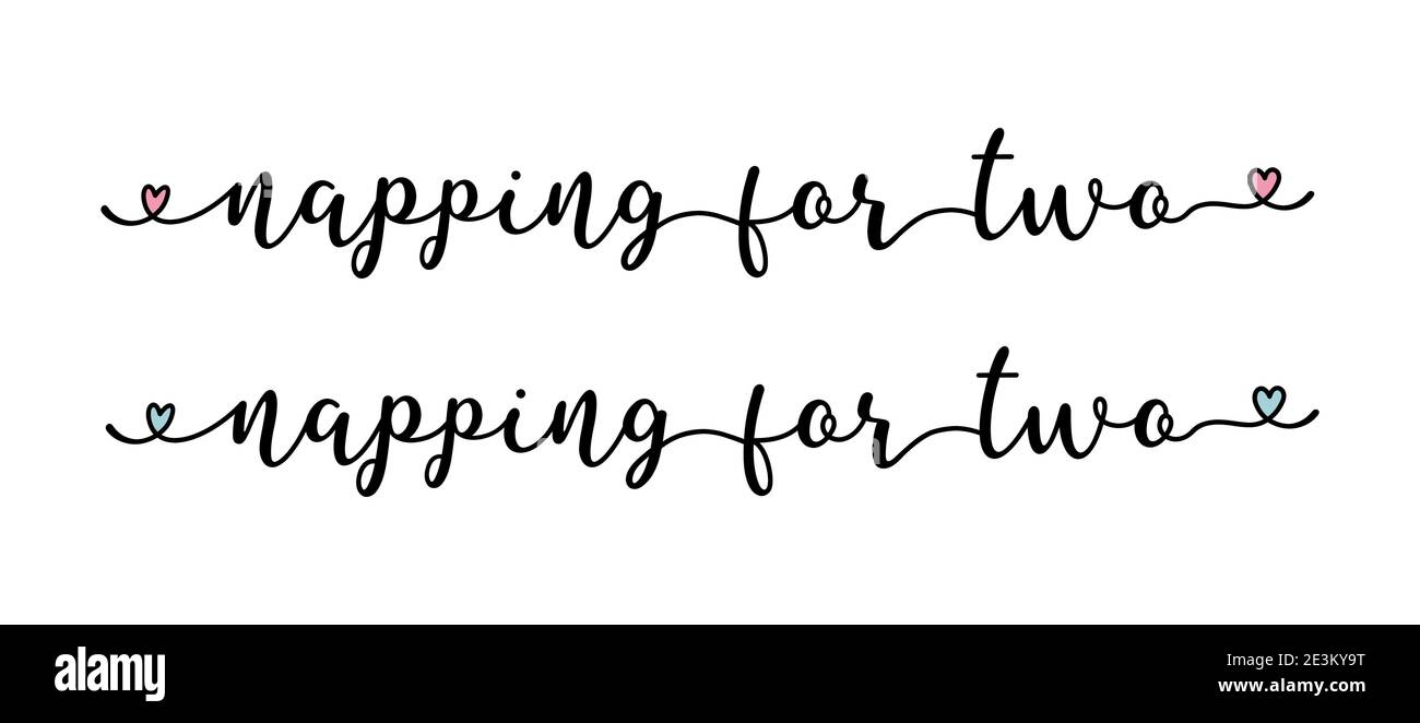 Hand sketched NAPPING FOR TWO quote as logo. Lettering Stock Vector ...
