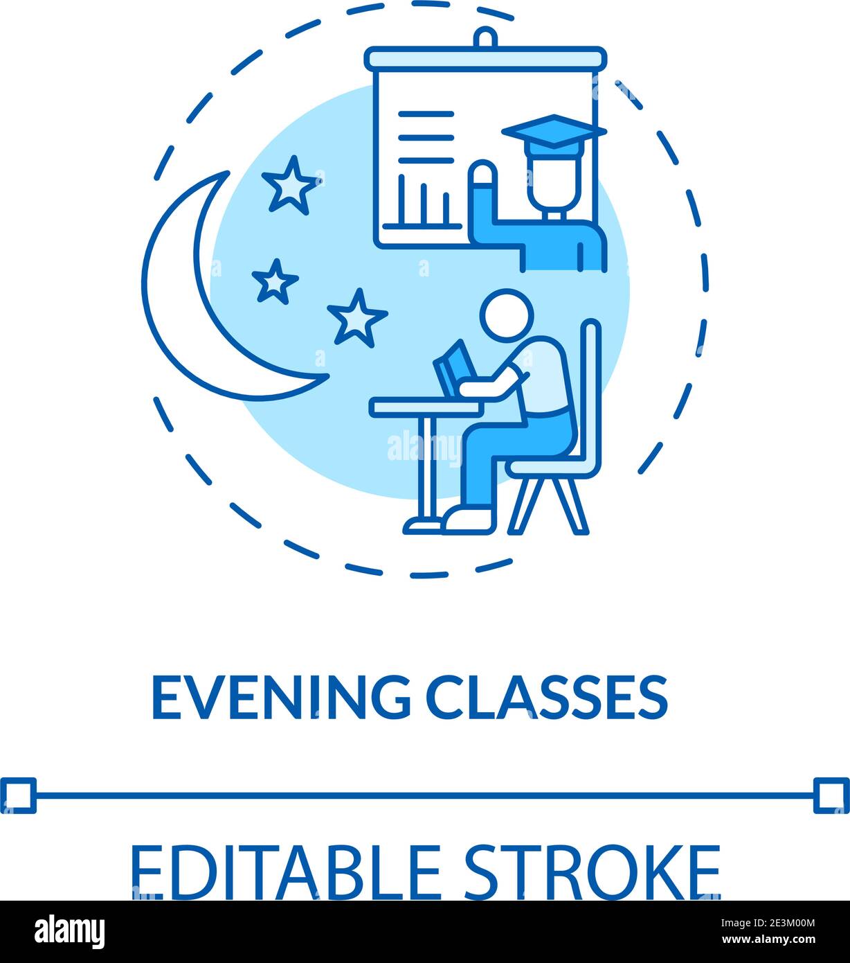 Evening classes concept icon Stock Vector Image & Art - Alamy
