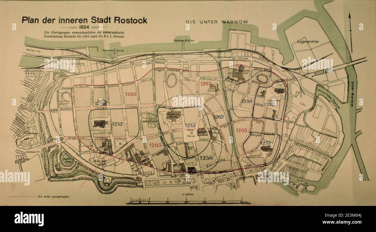 Rostock map hi-res stock photography and images - Alamy