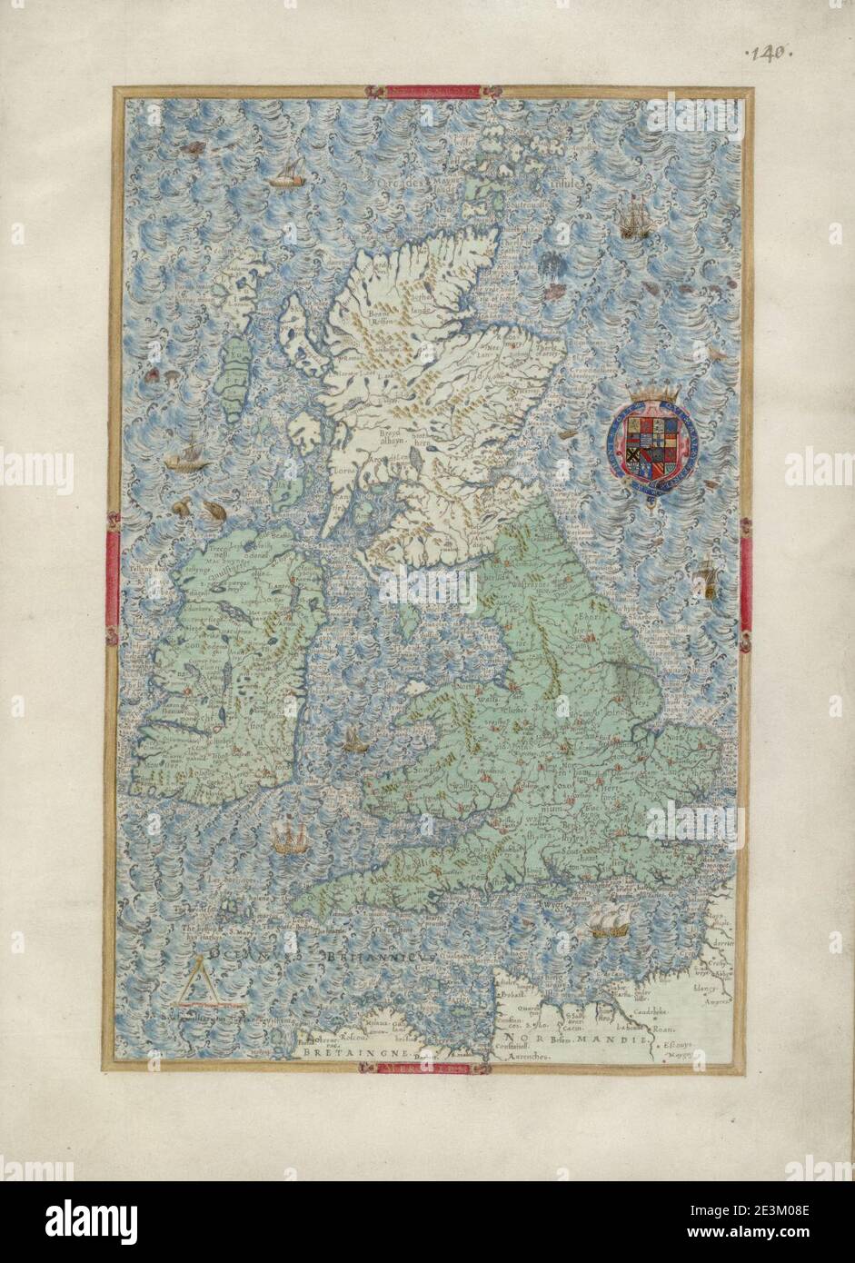 Map british isles 1567 hi-res stock photography and images - Alamy
