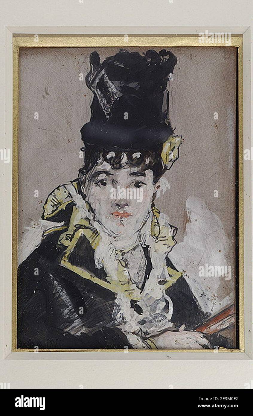 Manet - Portrait de Nina de Villard, Mme Callias, RF 5177, Recto Stock ...