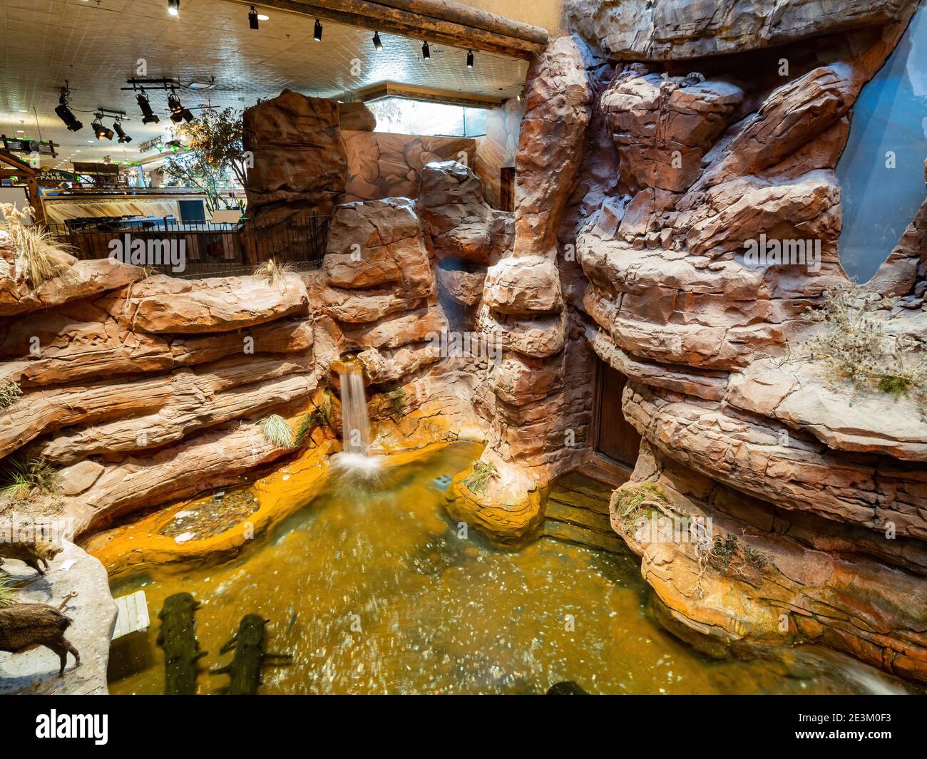 Las Vegas, JAN 8, 2021 - Interior view of the Bass Pro Shops Stock ...