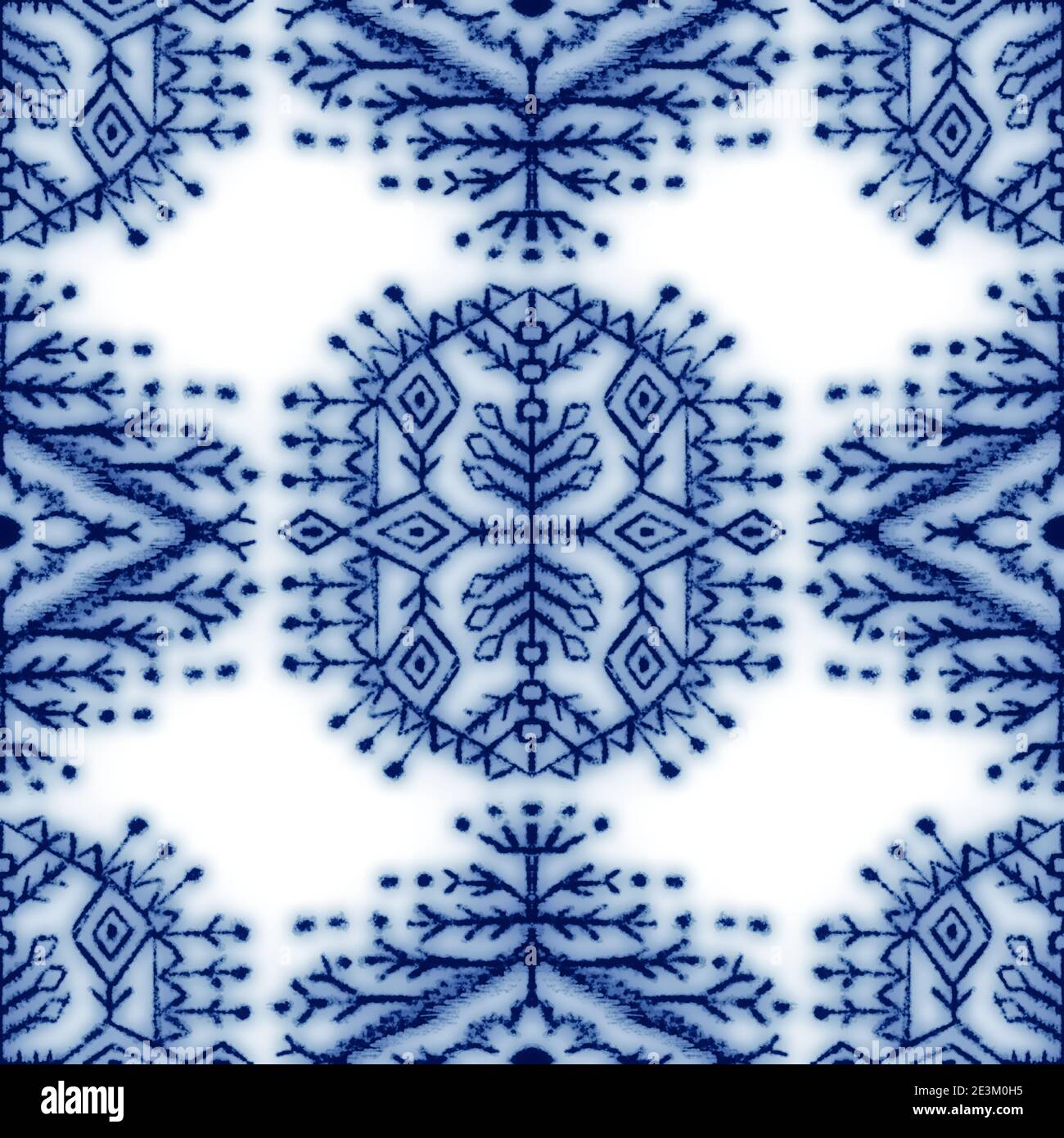 Seamless classic blue and white ceramic design Stock Photo - Alamy