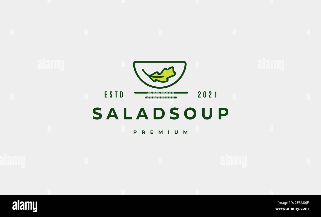 salad food logo vector design illustration Stock Photo - Alamy