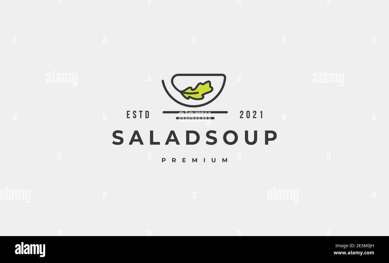 salad food logo vector design illustration Stock Photo - Alamy