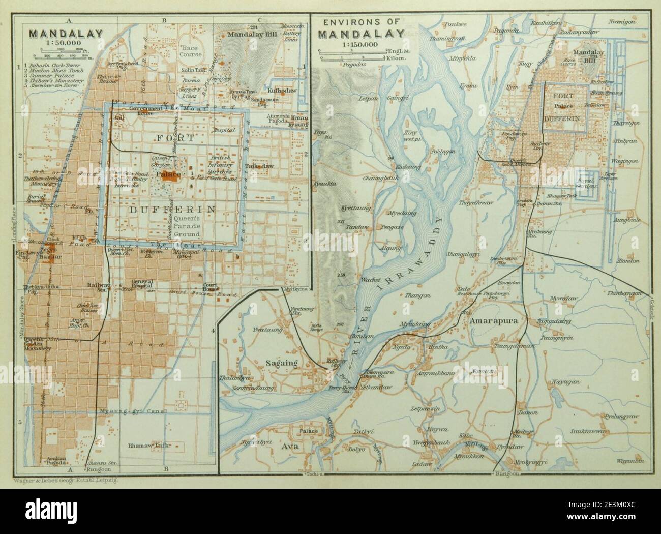 Mandalay map hi-res stock photography and images - Alamy