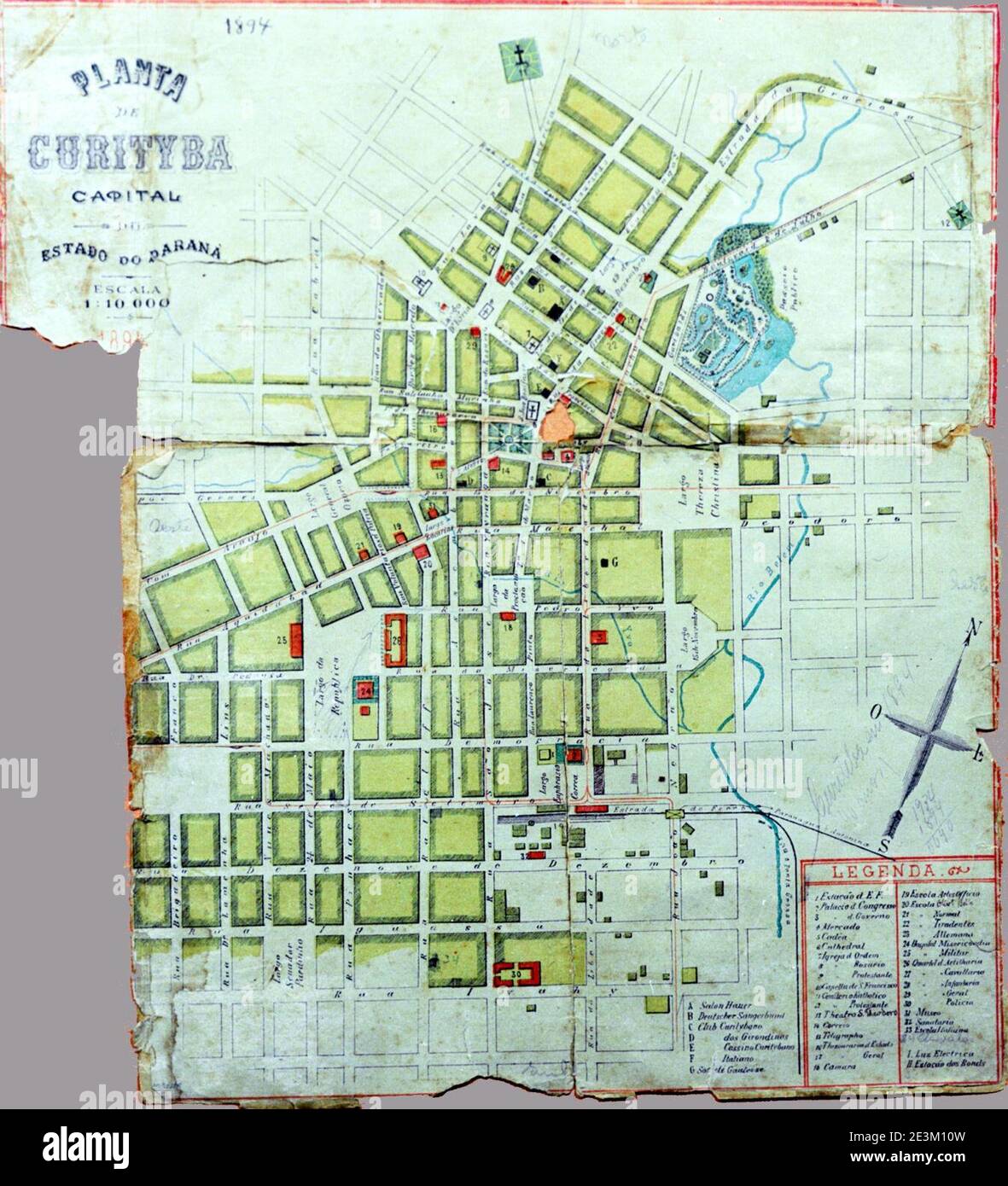 Curitiba mapa hi-res stock photography and images - Alamy