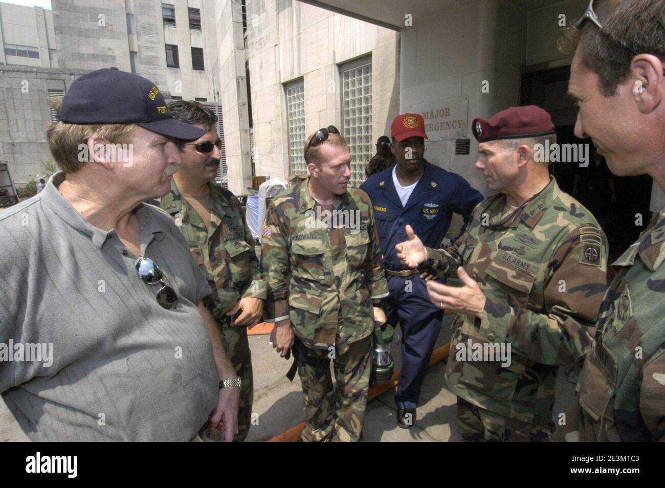 Major General William Caldwell speaks with Soldiers and Relief Workers ...