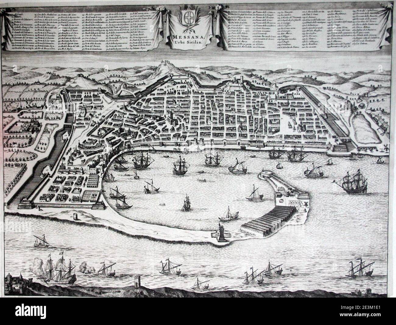 Map of Messina 1 Stock Photo - Alamy