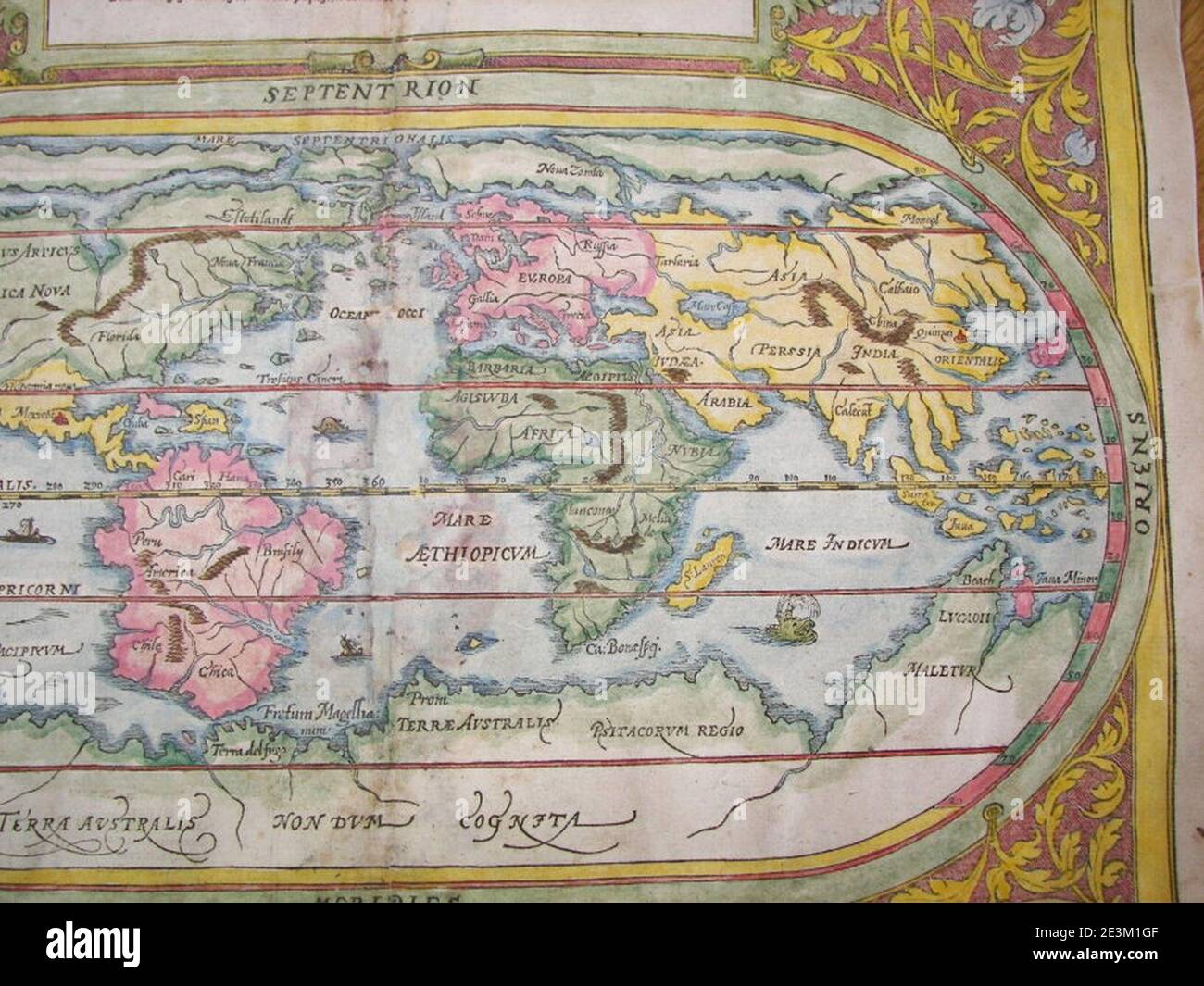Map of Asia and the Americas (1588 Stock Photo - Alamy