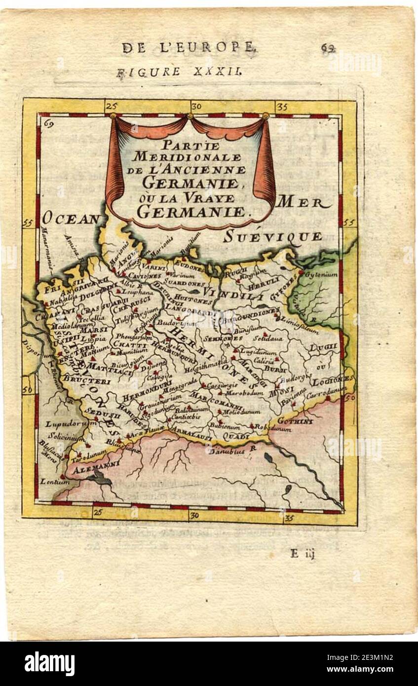 Map of ancient Germany, 1683 Stock Photo - Alamy