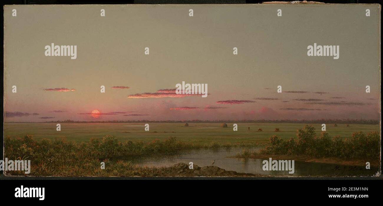 Martin Johnson Heade - Sunset on Long Beach Stock Photo - Alamy