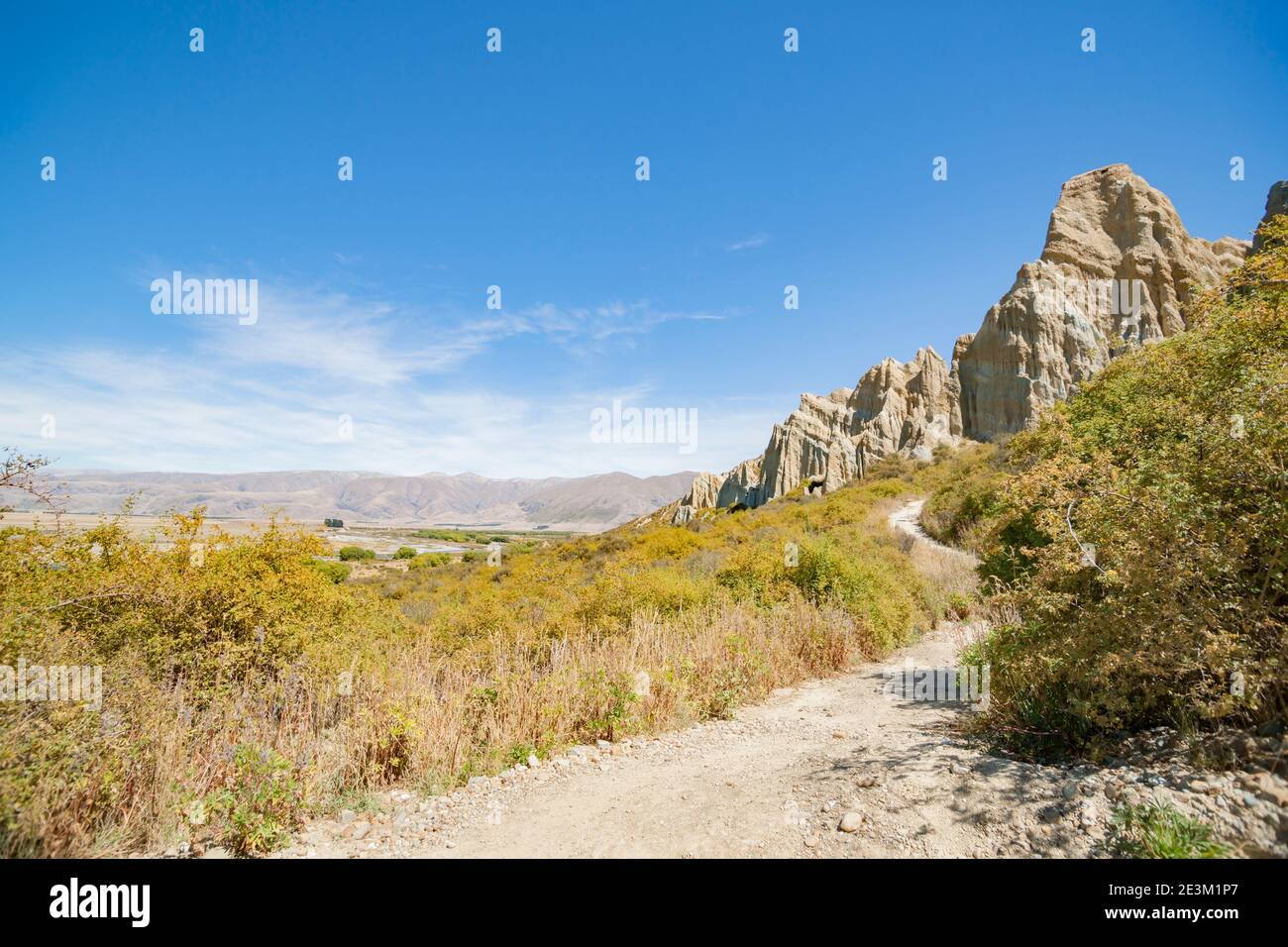 Walking track into Clay cliffs of Omarama amazing sedimentary clay ...