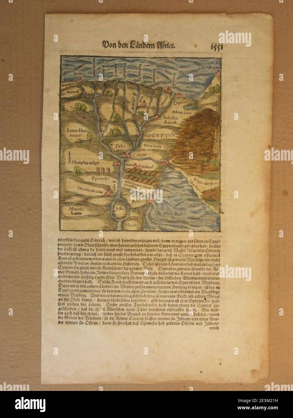 Map of Egypt (1600 Stock Photo - Alamy