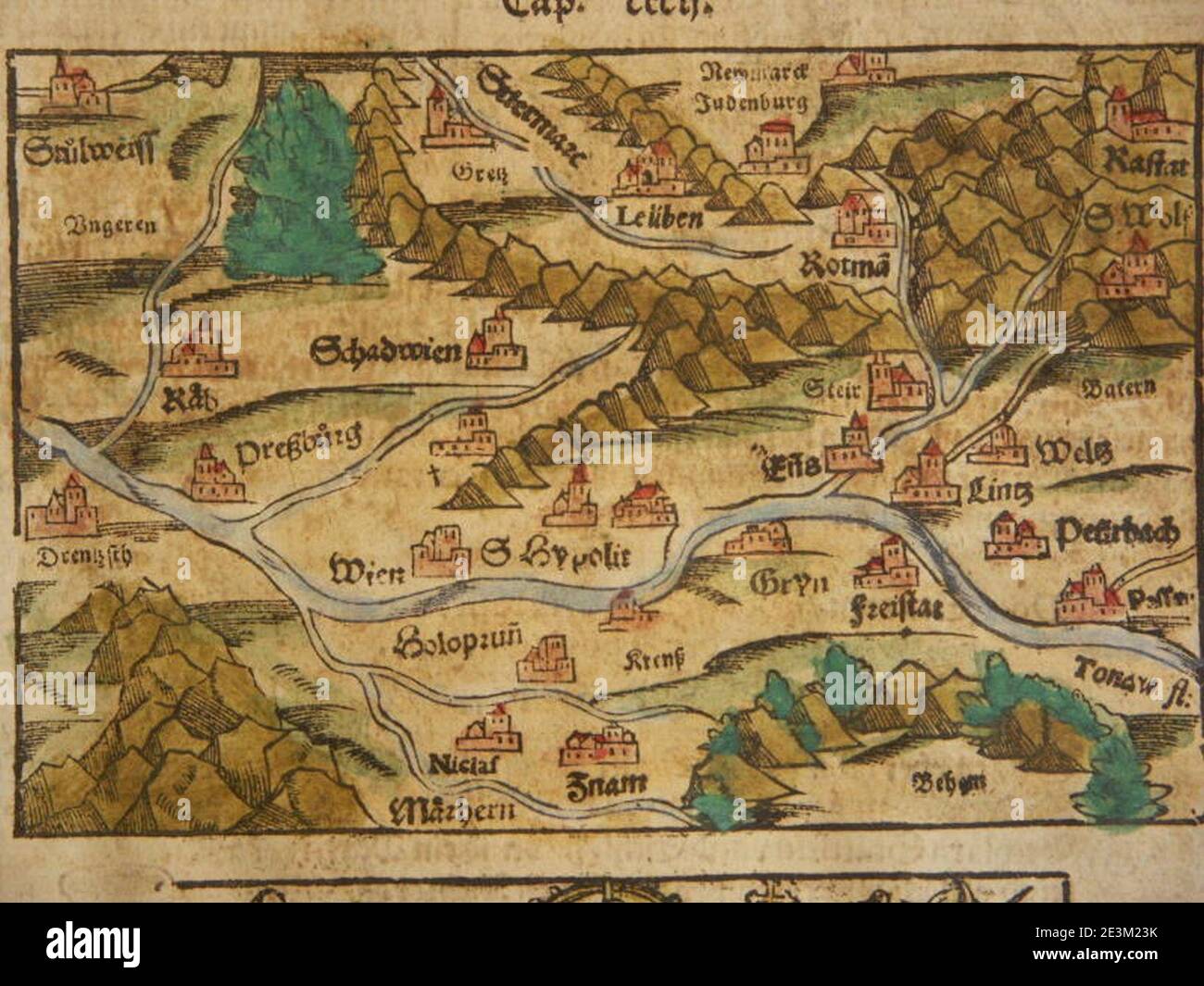 Map of Austria 1600 Stock Photo - Alamy