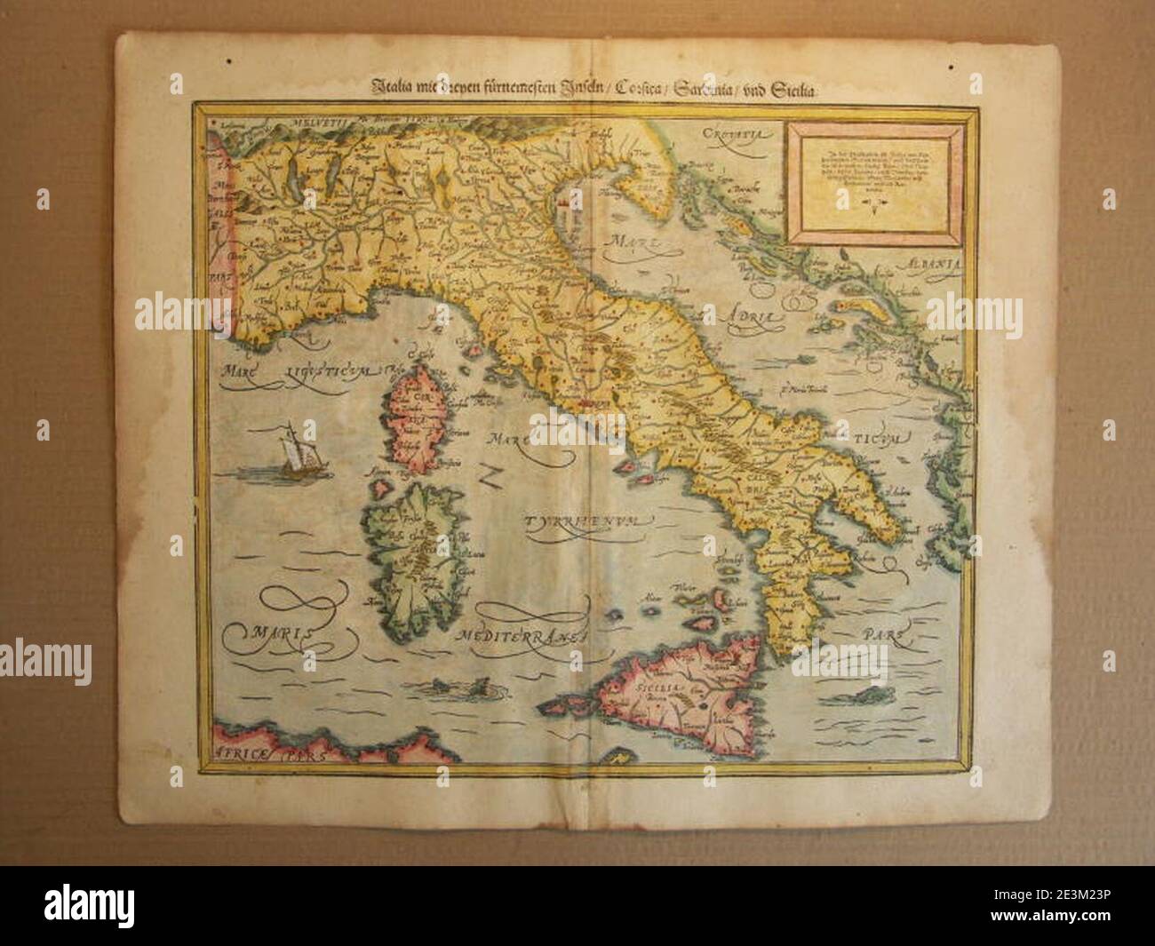 Map of Italy 1600 Stock Photo - Alamy