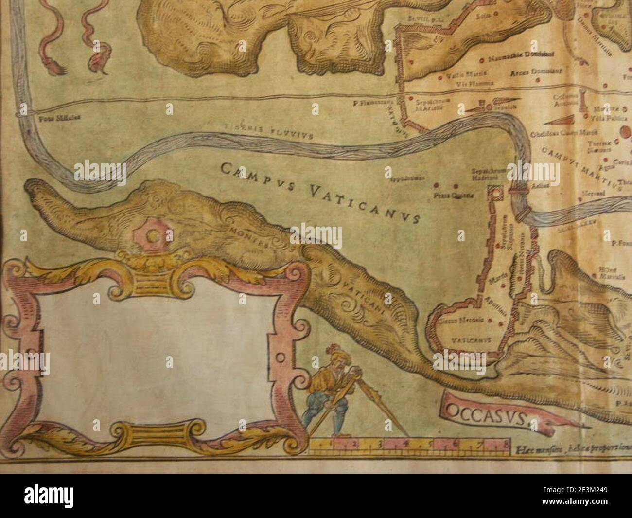 Map of Rome South West 1600 Stock Photo - Alamy