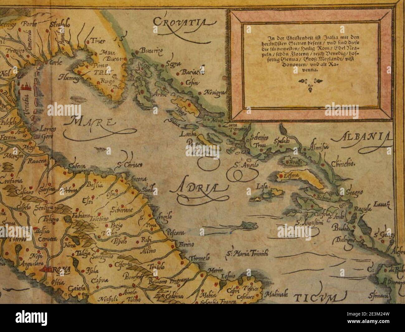 Map of italy North East 1600 Stock Photo - Alamy