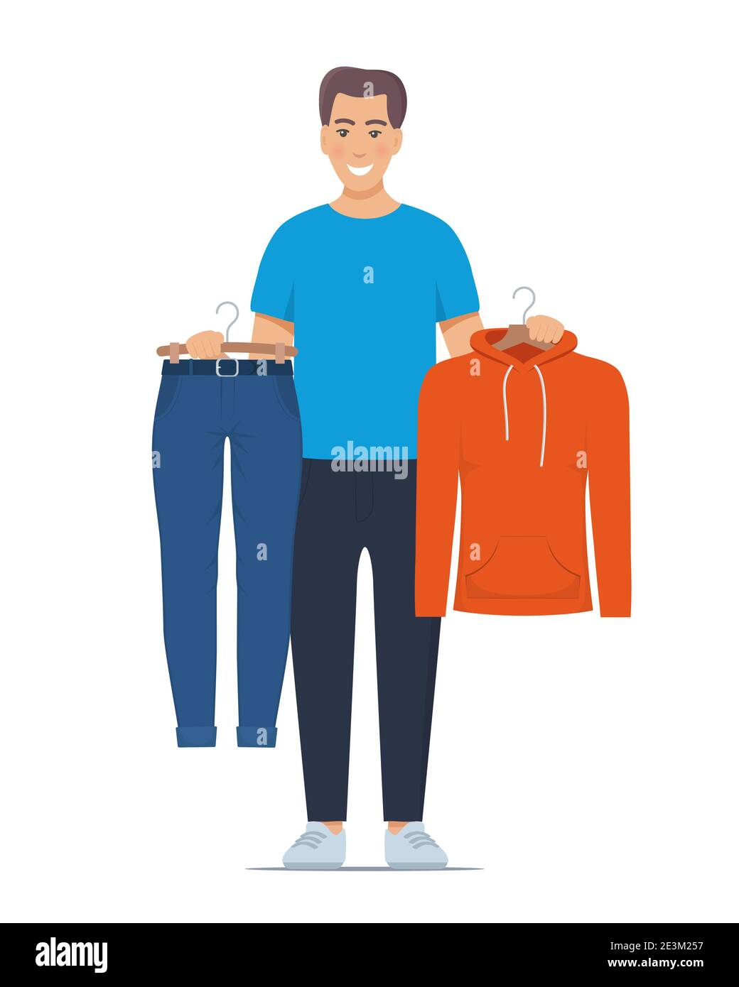 Hangers in clothes store Stock Vector Images - Alamy