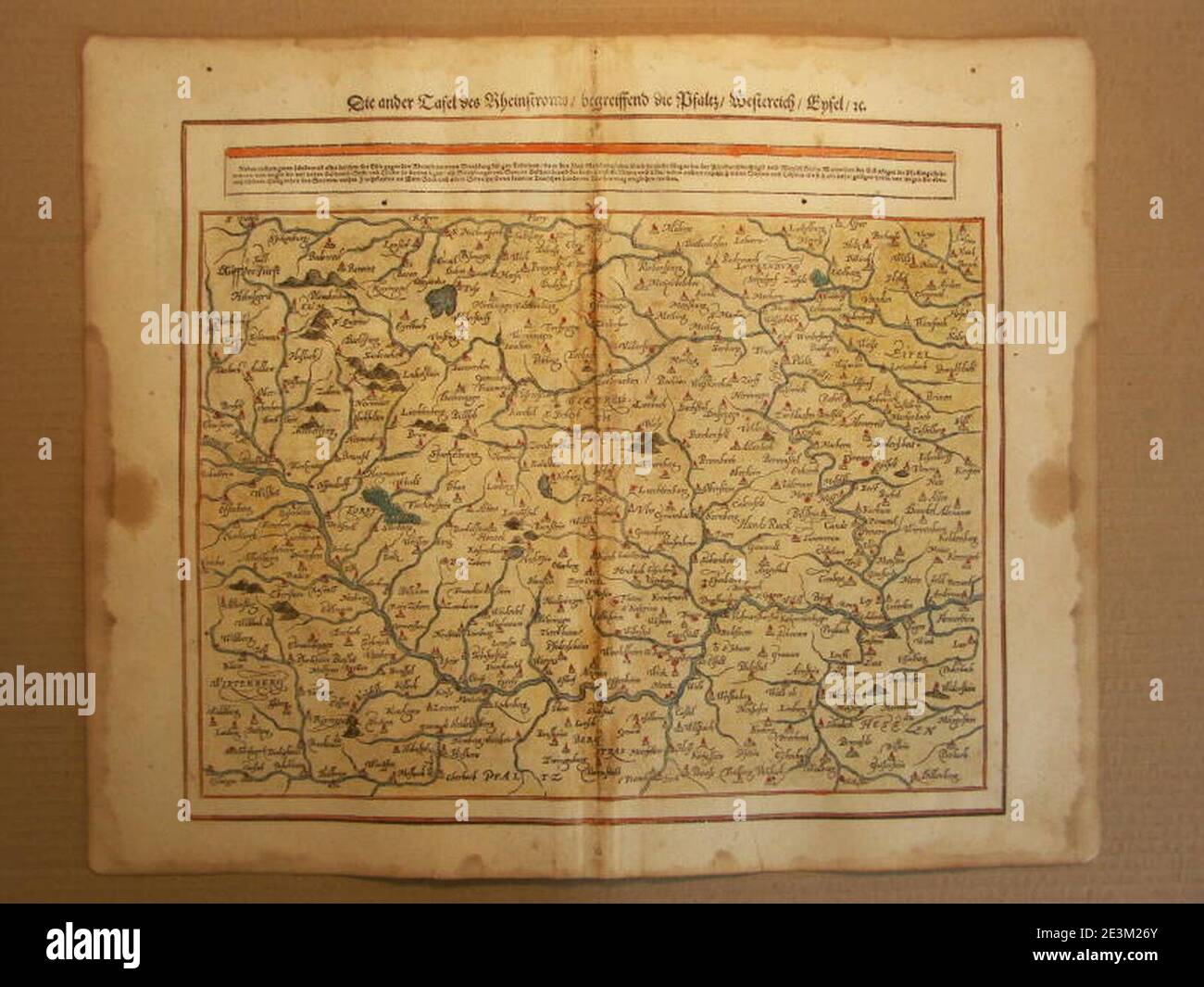 Map of the central Rhine (1600 Stock Photo - Alamy