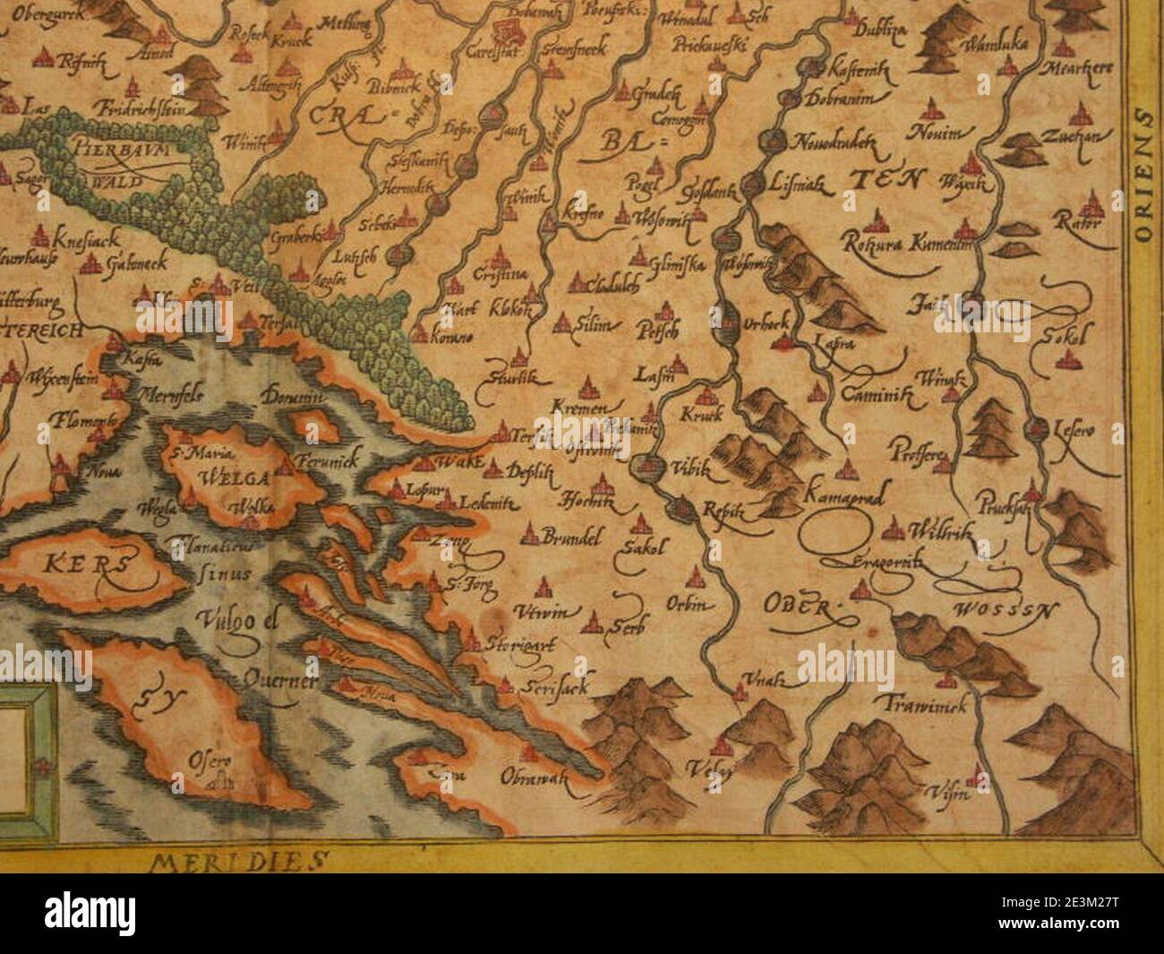 Map of Slavonia (ex-Yugoslavia) (1600) south east Stock Photo - Alamy