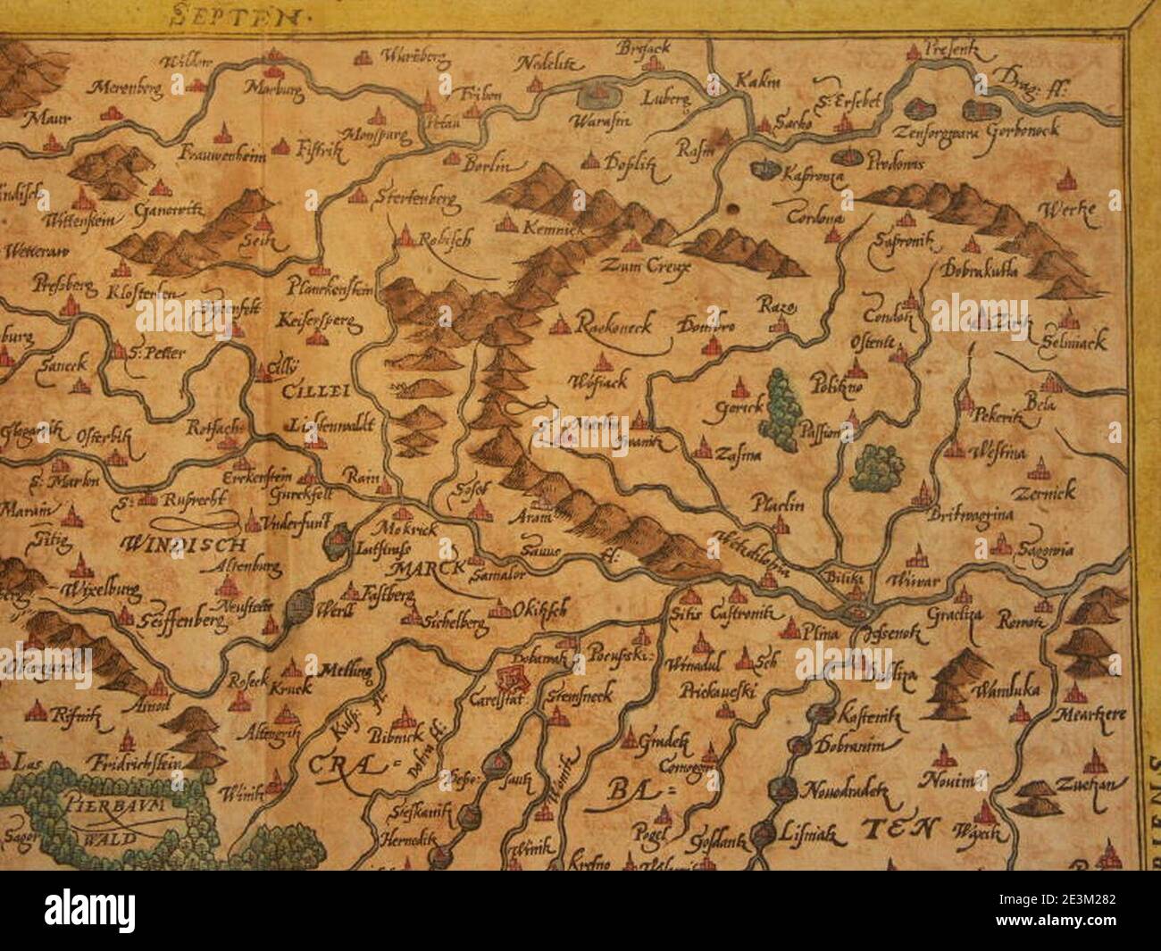 Map of Slavonia (ex-Yugoslavia) (1600) north east Stock Photo - Alamy