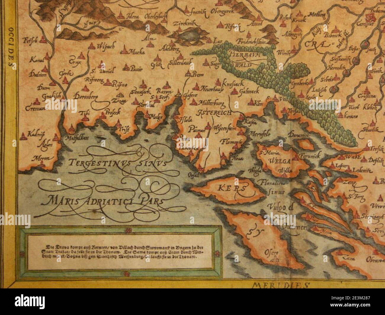 Map of Slavonia (ex-Yugoslavia) (1600) south west Stock Photo - Alamy