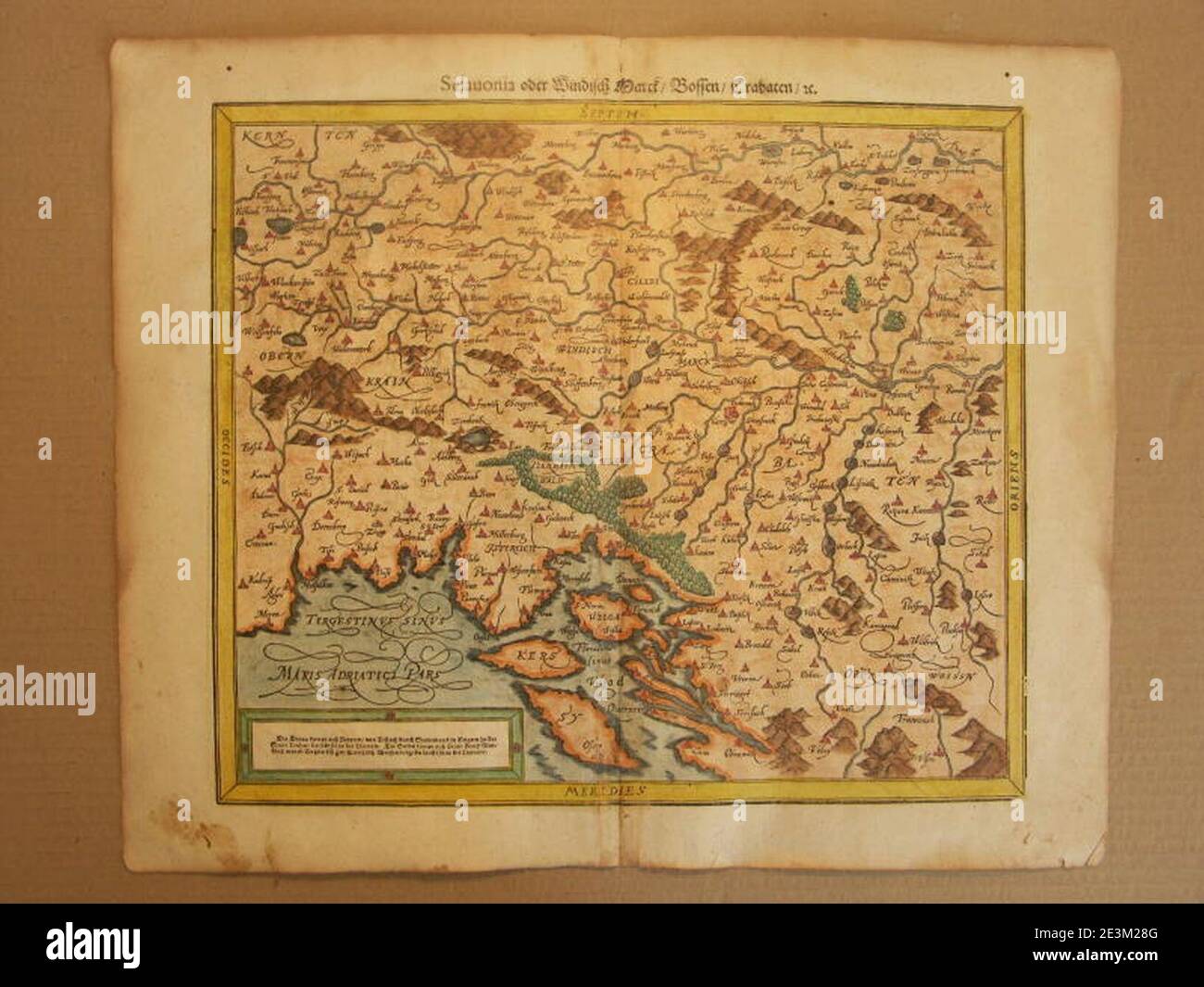 Map of Slavonia (ex-Yugoslavia) (1600 Stock Photo - Alamy