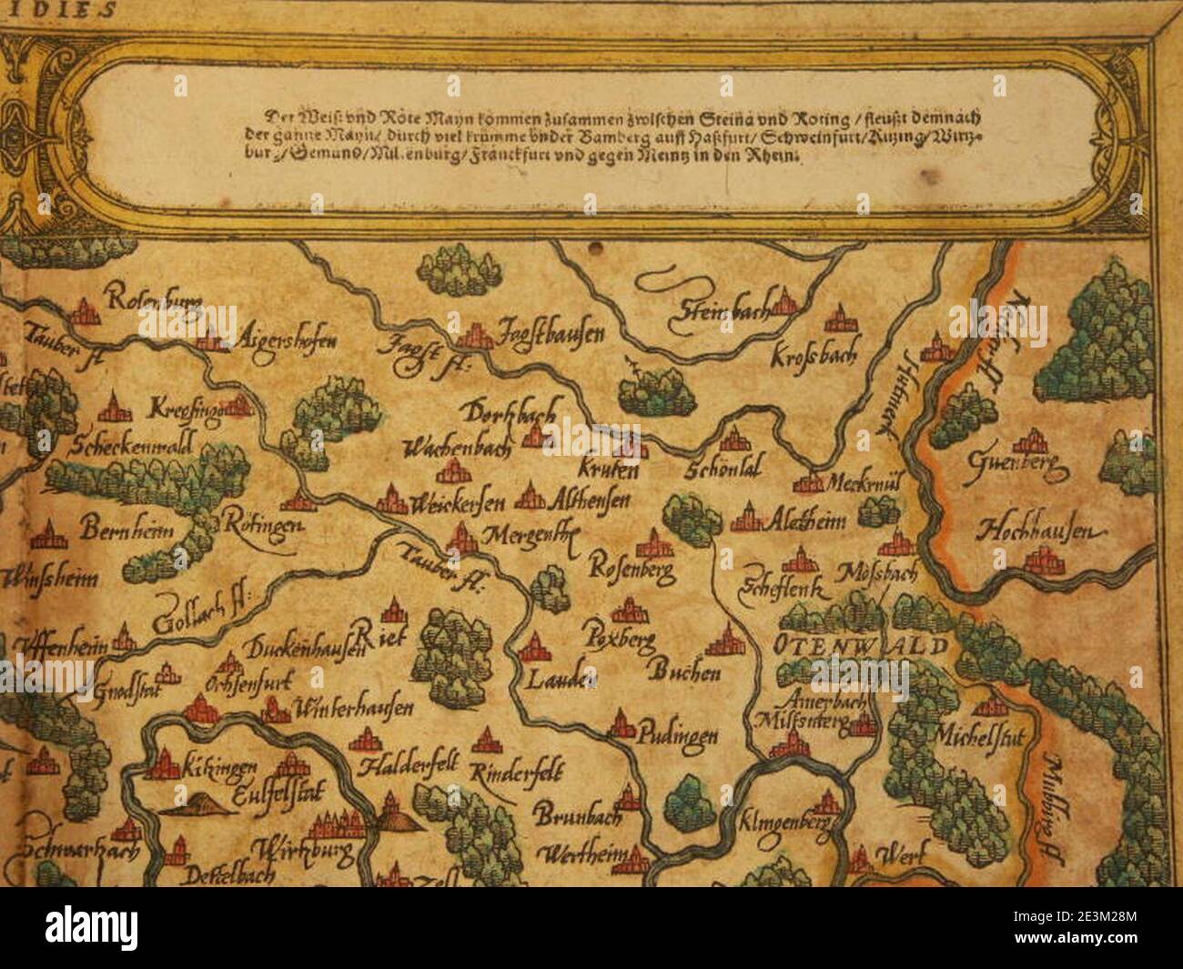 Map of Bavaria North East 1600 Stock Photo - Alamy