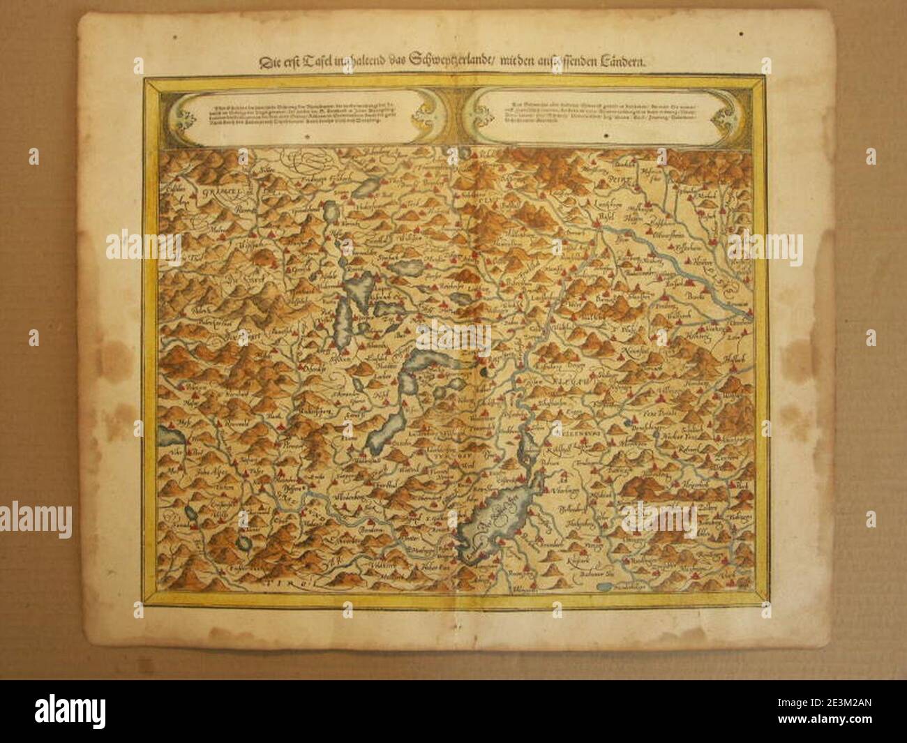 Map of Switzerland (1600 Stock Photo - Alamy