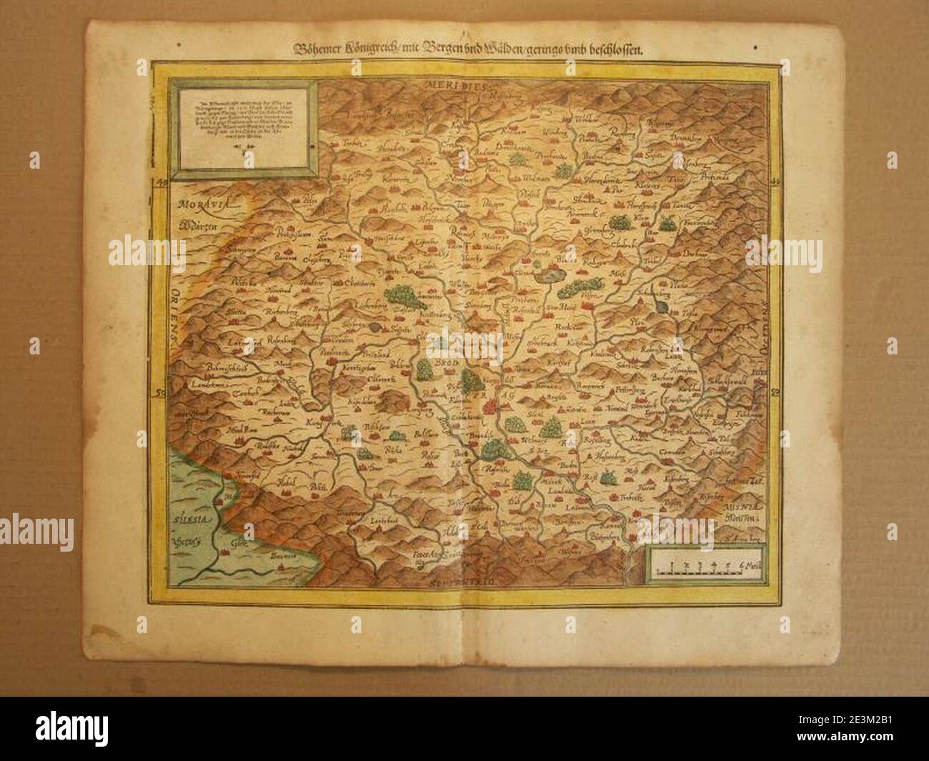 Map of Bohemia (Czech Republic) (1600 Stock Photo - Alamy