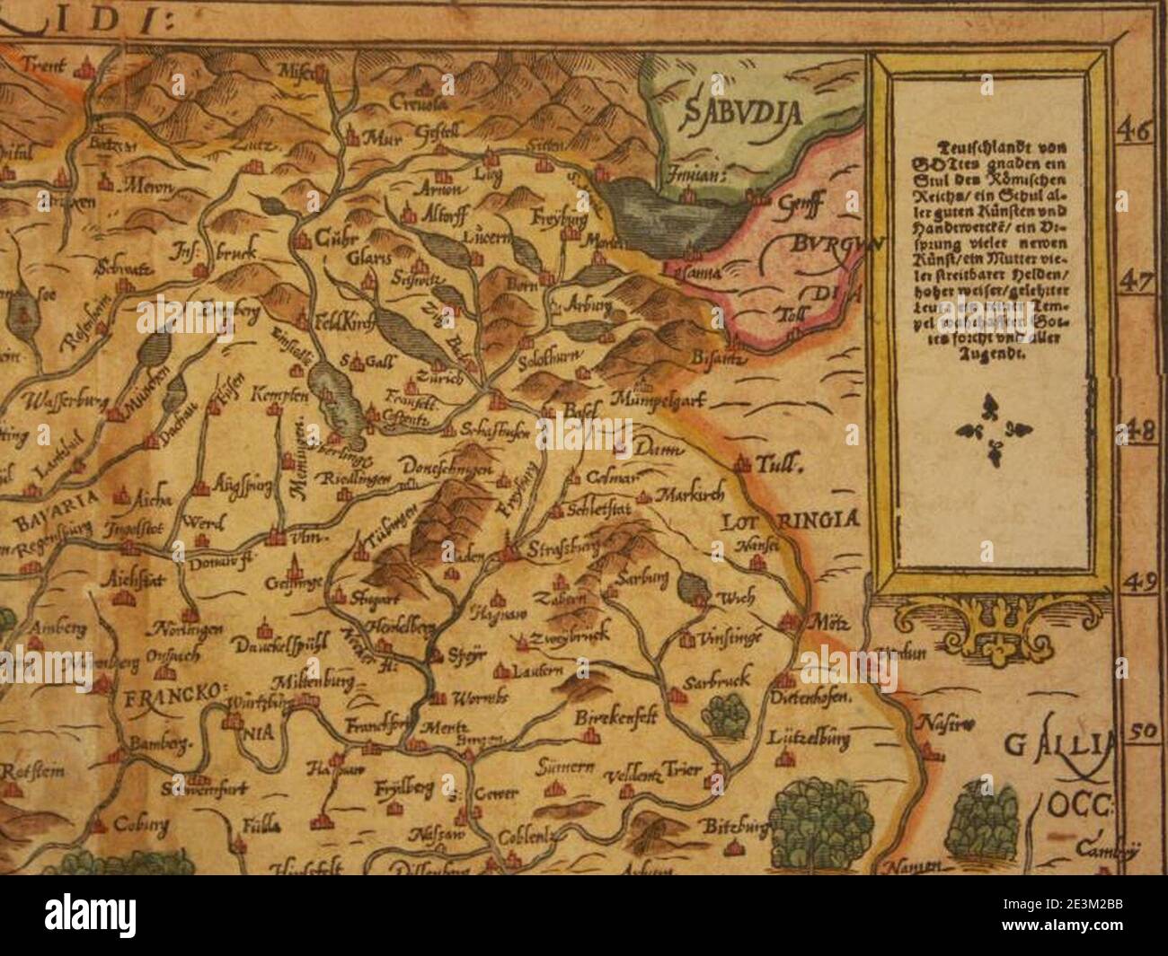 Map of Germany North East 1600 Stock Photo - Alamy