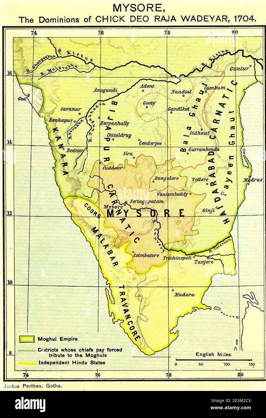 Mysore map hi-res stock photography and images - Alamy