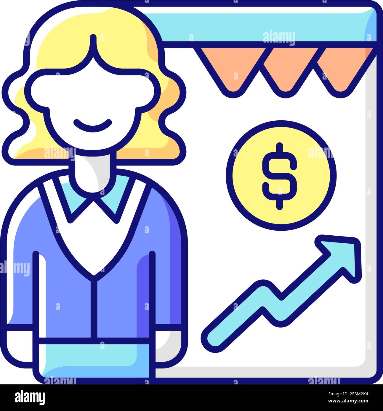 Sales department RGB color icon Stock Vector Image & Art - Alamy
