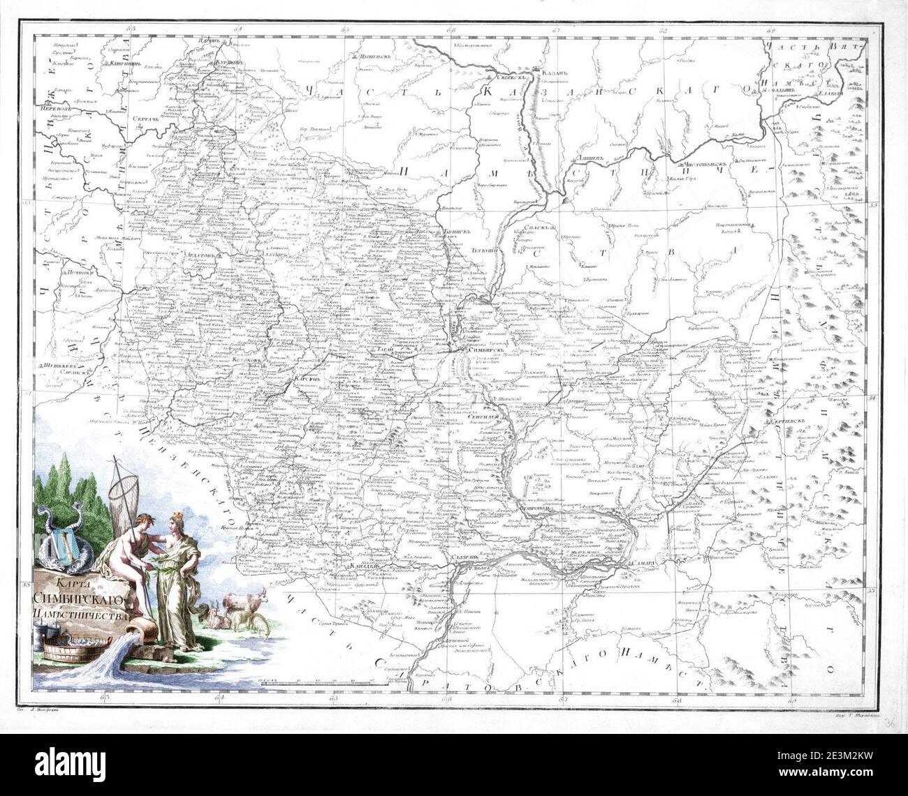 Map of Simbirski Stock Photo - Alamy