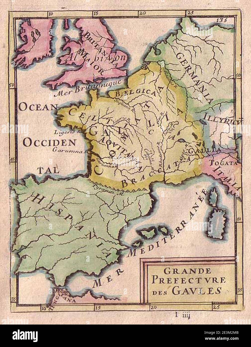 Map of ancient France, 1683 Stock Photo - Alamy