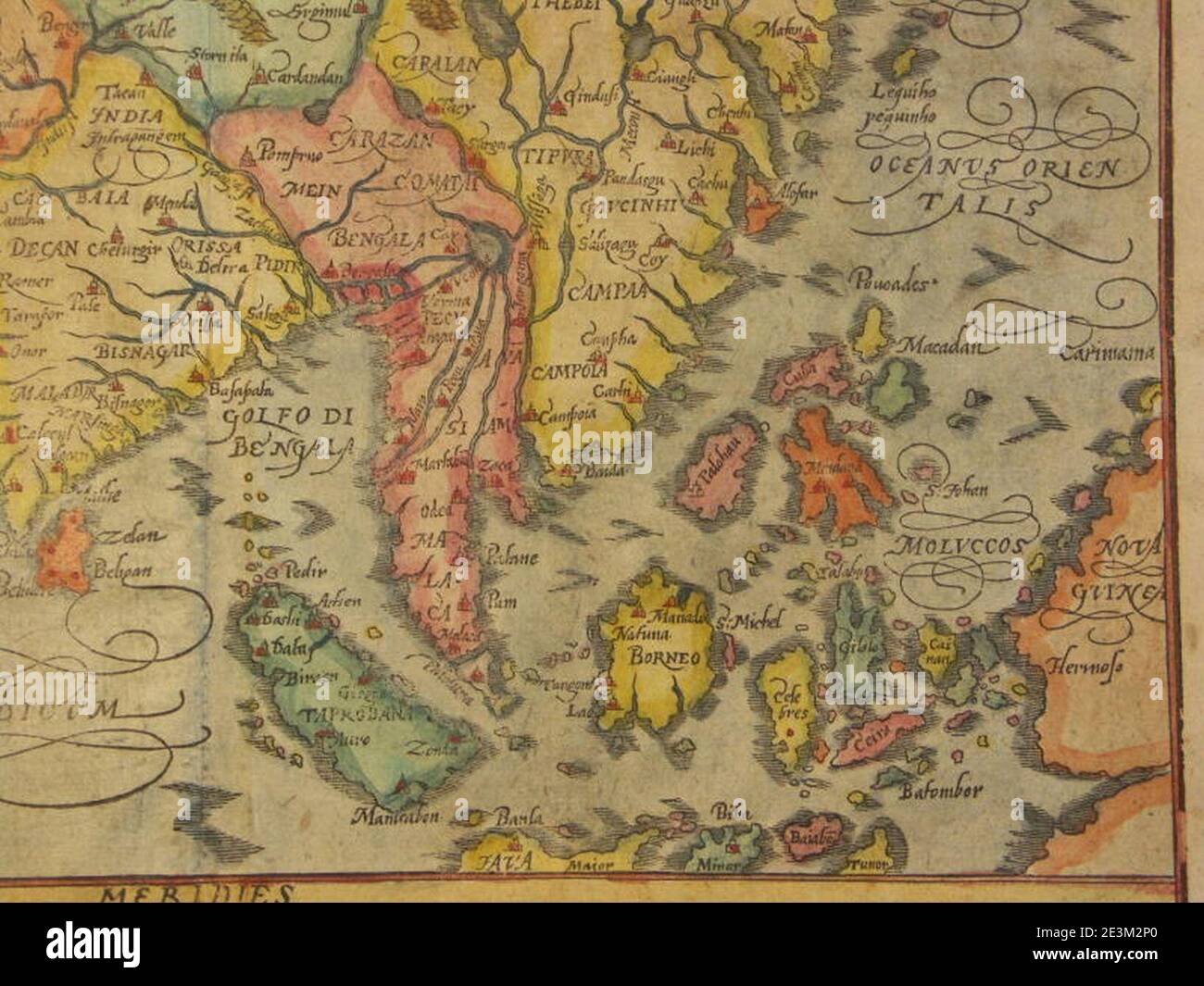 Map of Asia (1628) South east Stock Photo - Alamy