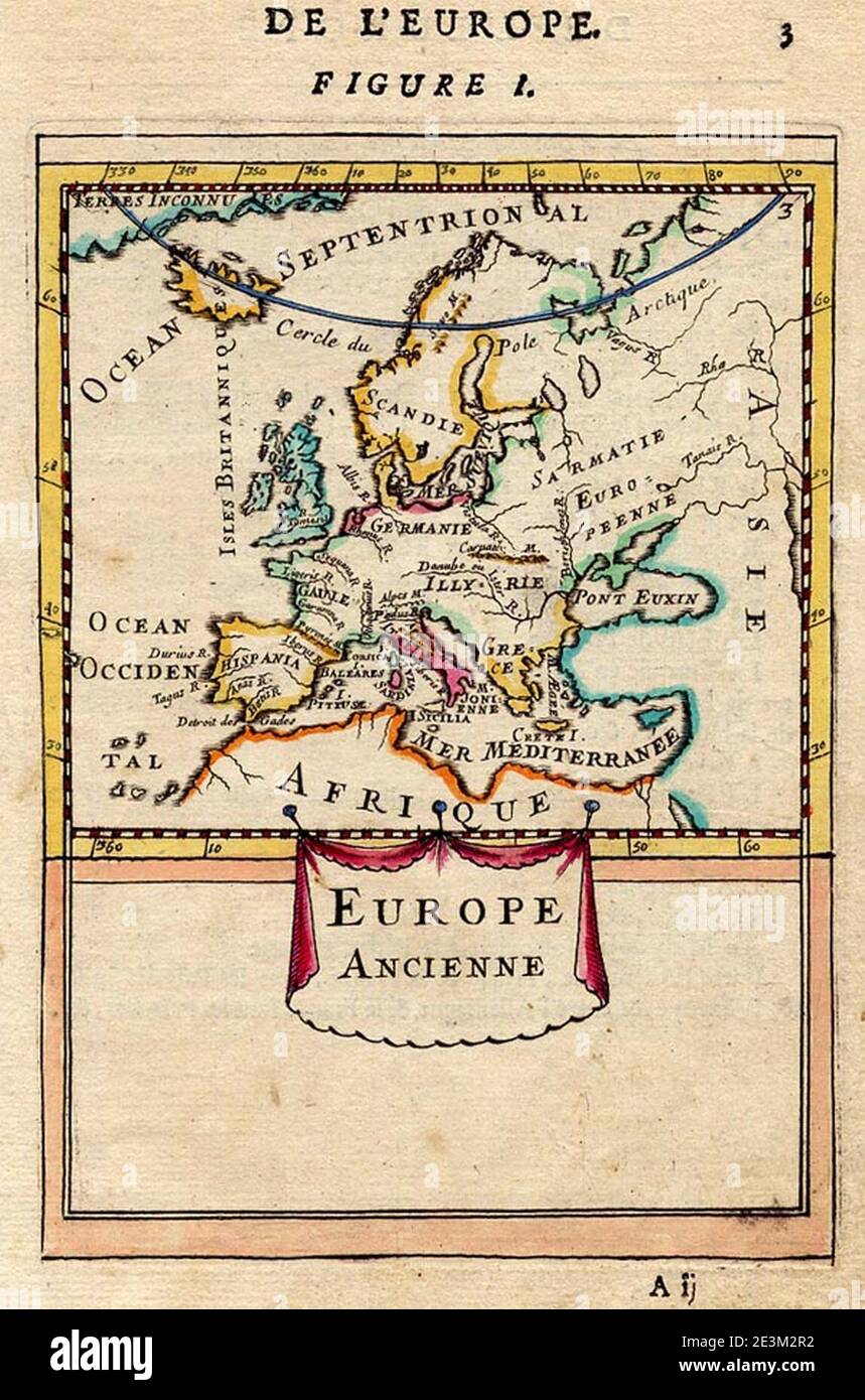 Map of ancient Europe, 1683 Stock Photo - Alamy