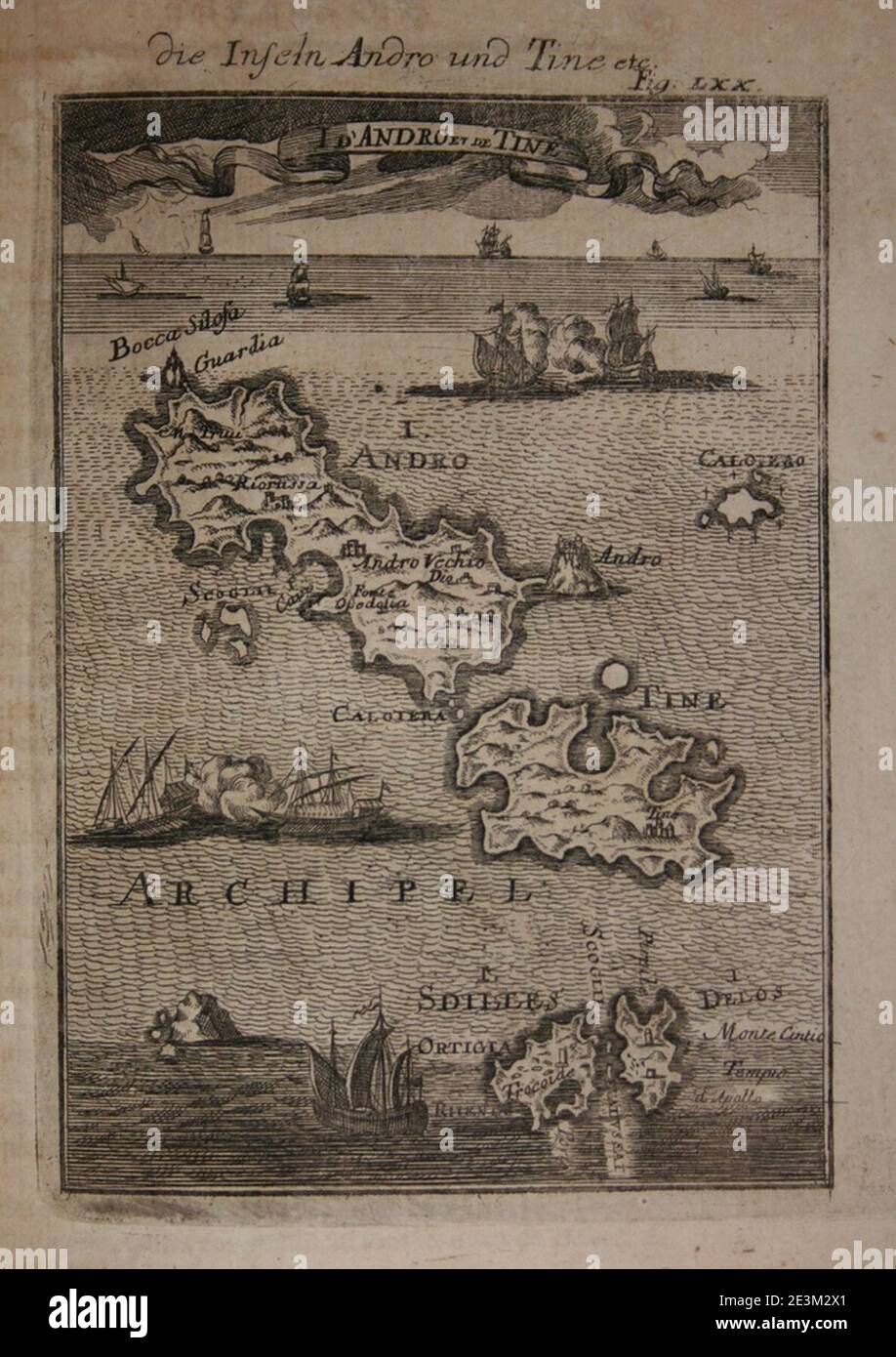 Andros map hi-res stock photography and images - Alamy