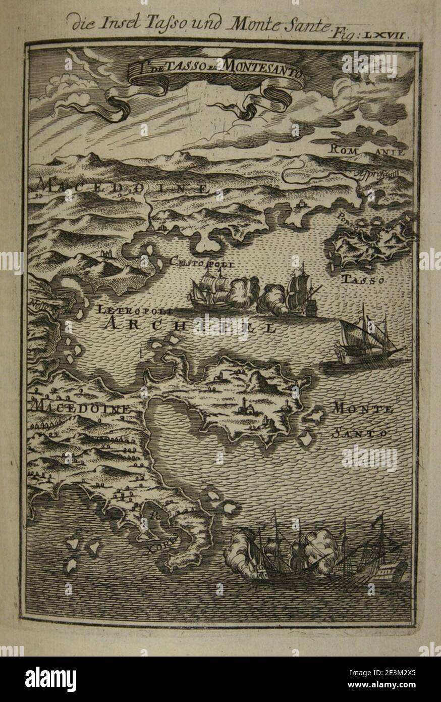 Map of Montesanto, 1685 Stock Photo - Alamy