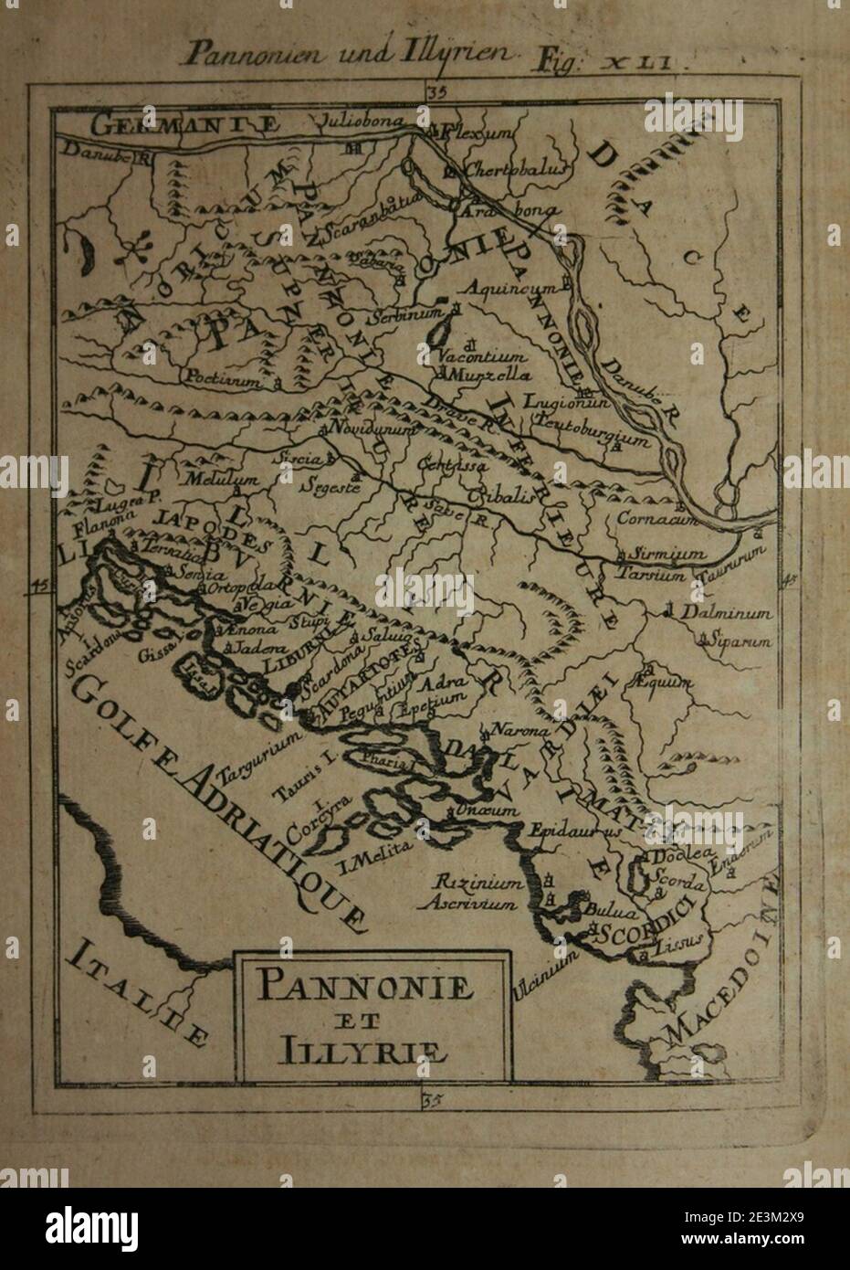 Map of Pannonia and Illyria, 1685 Stock Photo - Alamy