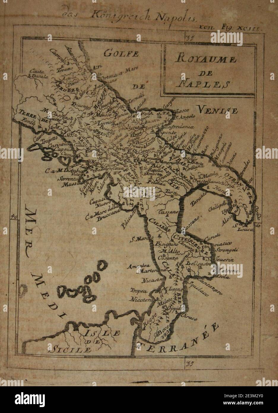 Map of Naples, 1685 Stock Photo - Alamy