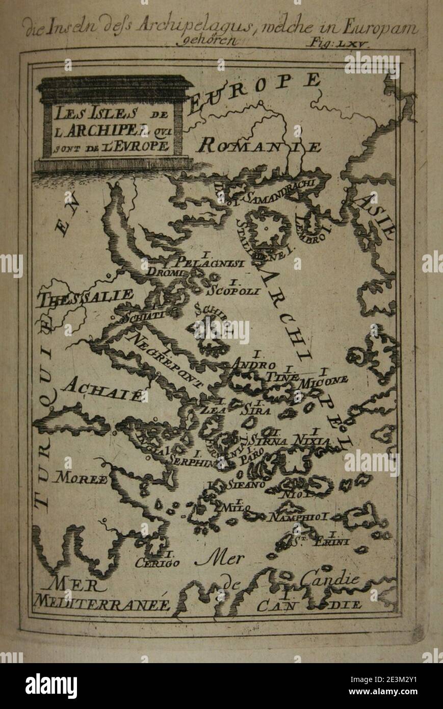 Map of the Greek islands, 1685 Stock Photo - Alamy