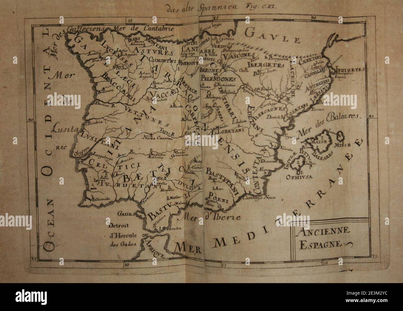 Map of ancient Spain, 1685 Stock Photo - Alamy