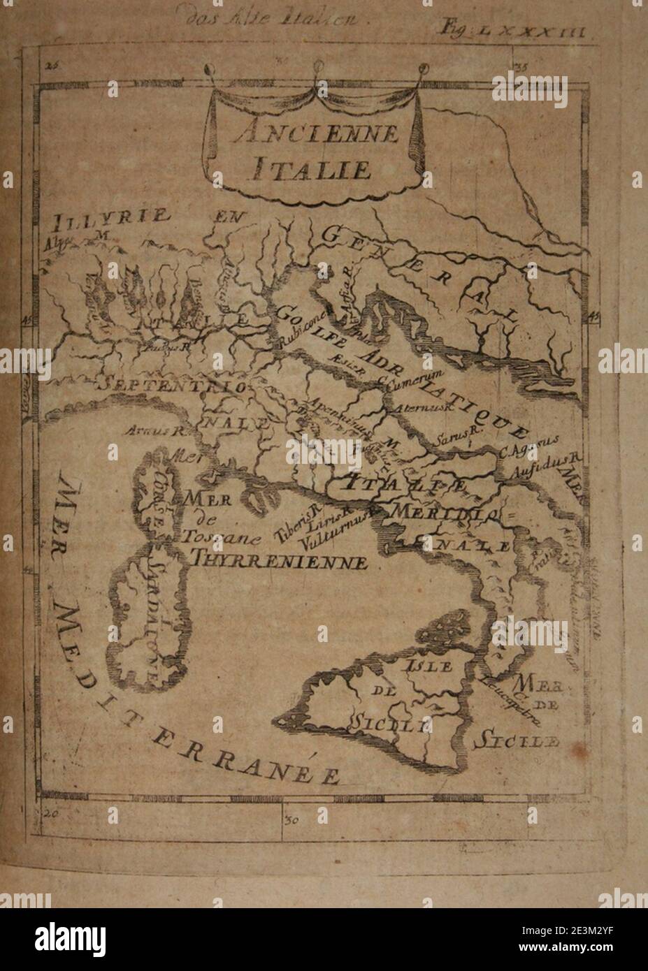 Map of ancient Italy, 1685 Stock Photo - Alamy