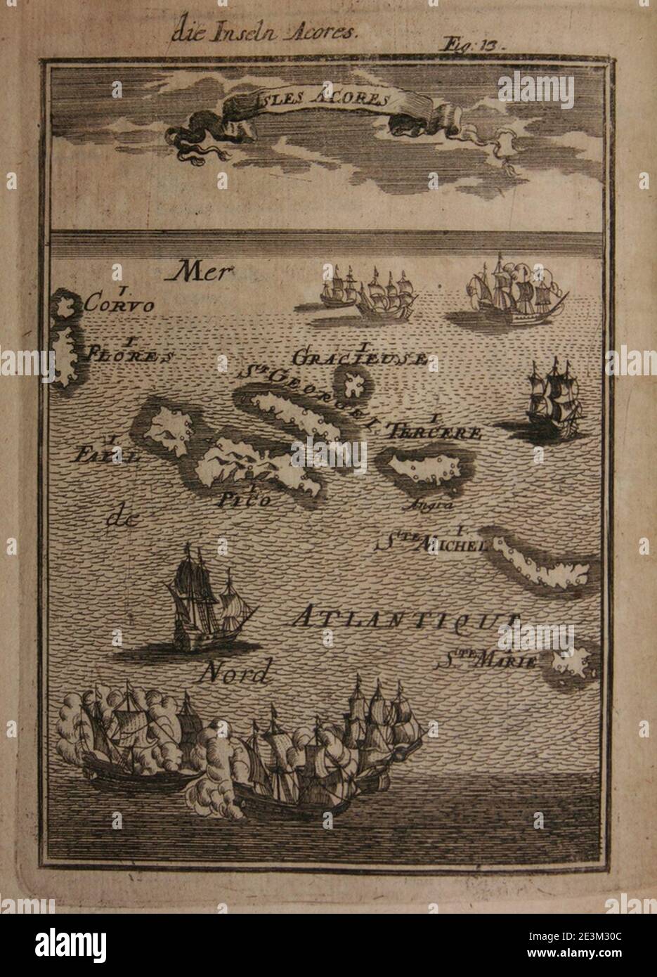 Map of the azores hi-res stock photography and images - Alamy