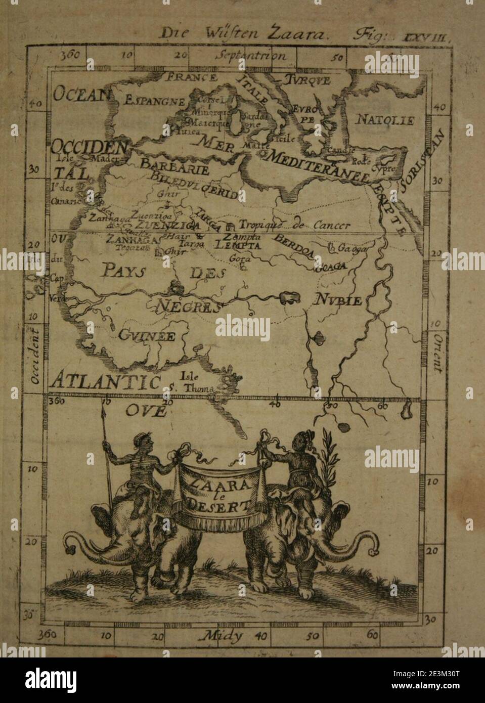 Map of Zaara (western Africa), 1685 Stock Photo - Alamy